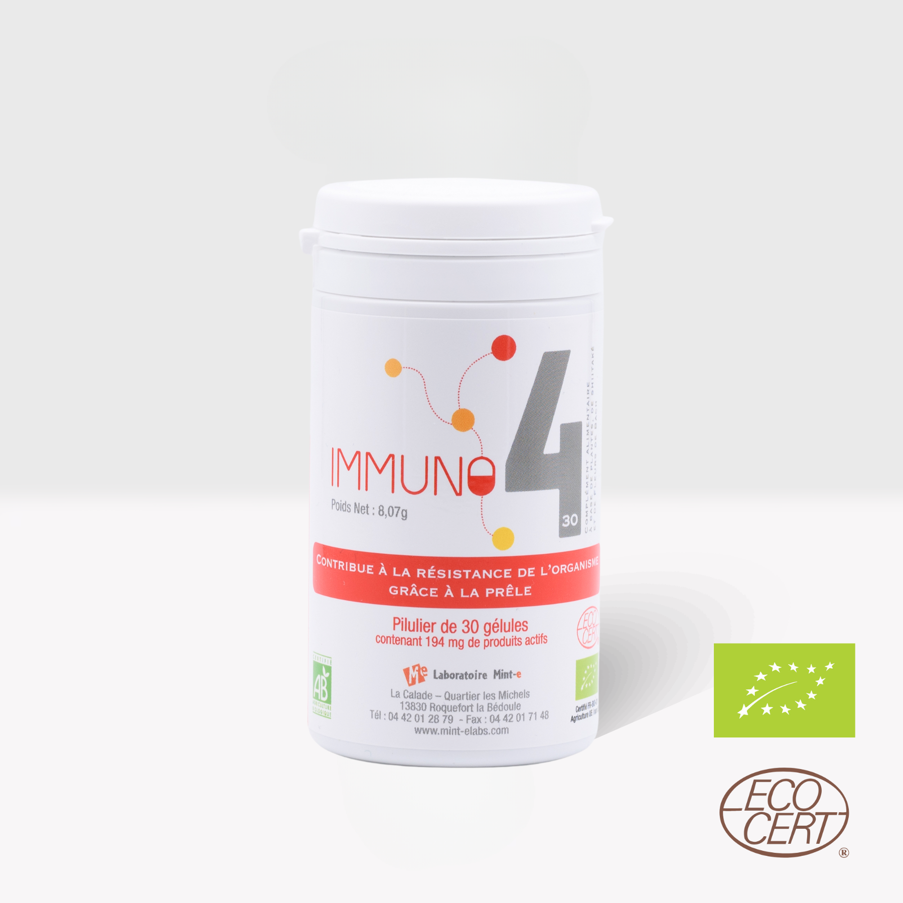 Immuno4 booster d'immunité (30 gélules) – Laboratoire Mint-e
