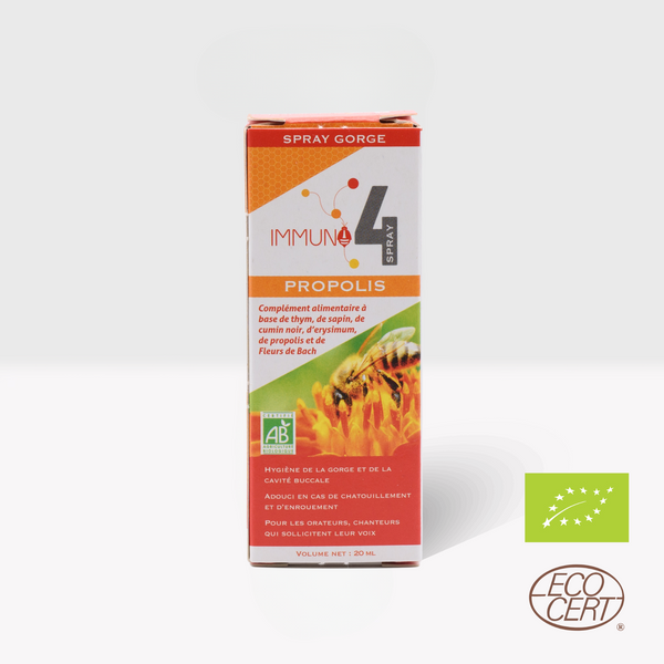 Immuno 4 Spray gorge bio – Laboratoire Mint-e