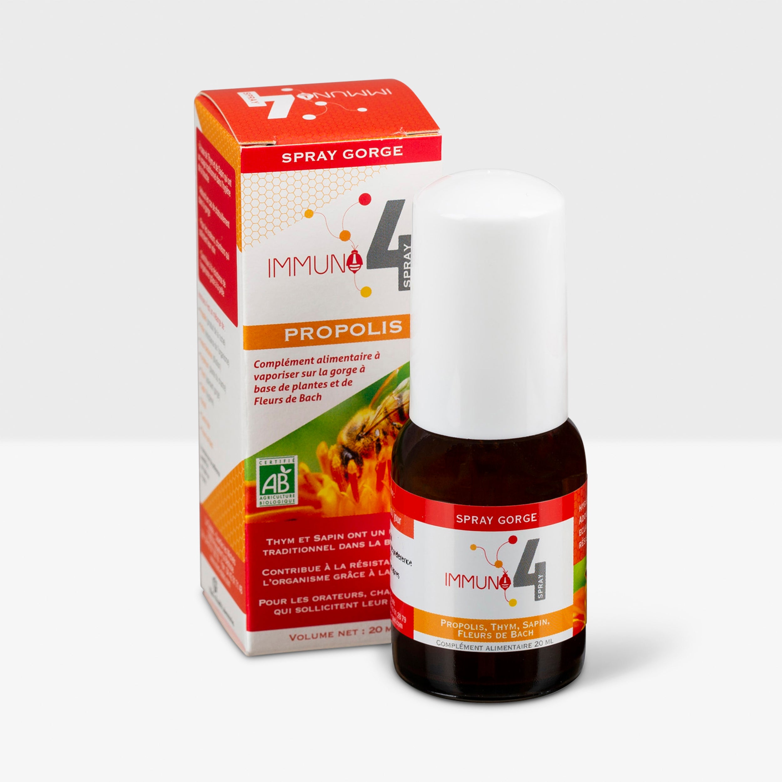 Immuno 4 Spray gorge bio – Laboratoire Mint-e